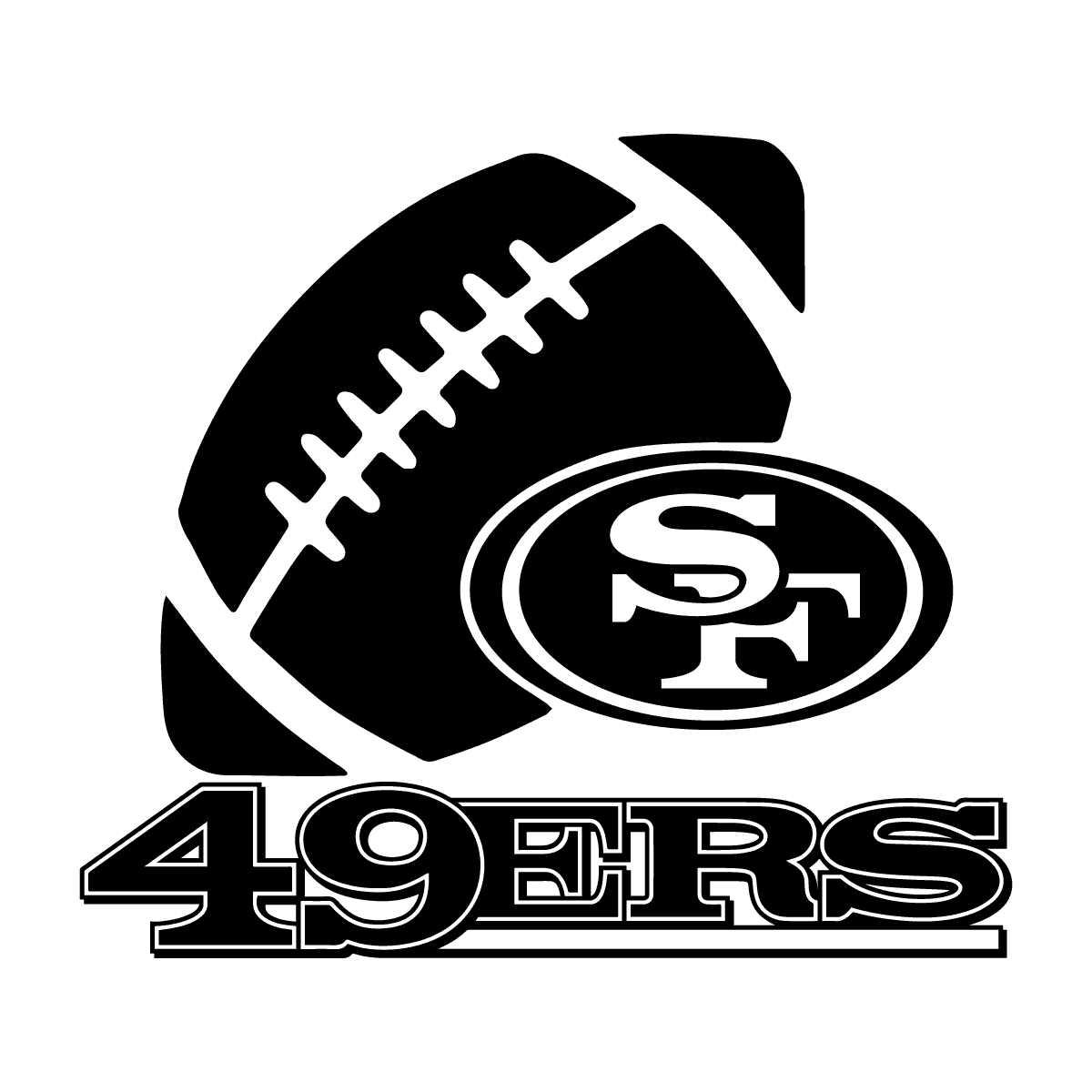 49ers Football San Francisco Logo SVG Digital Download | Inspire Uplift