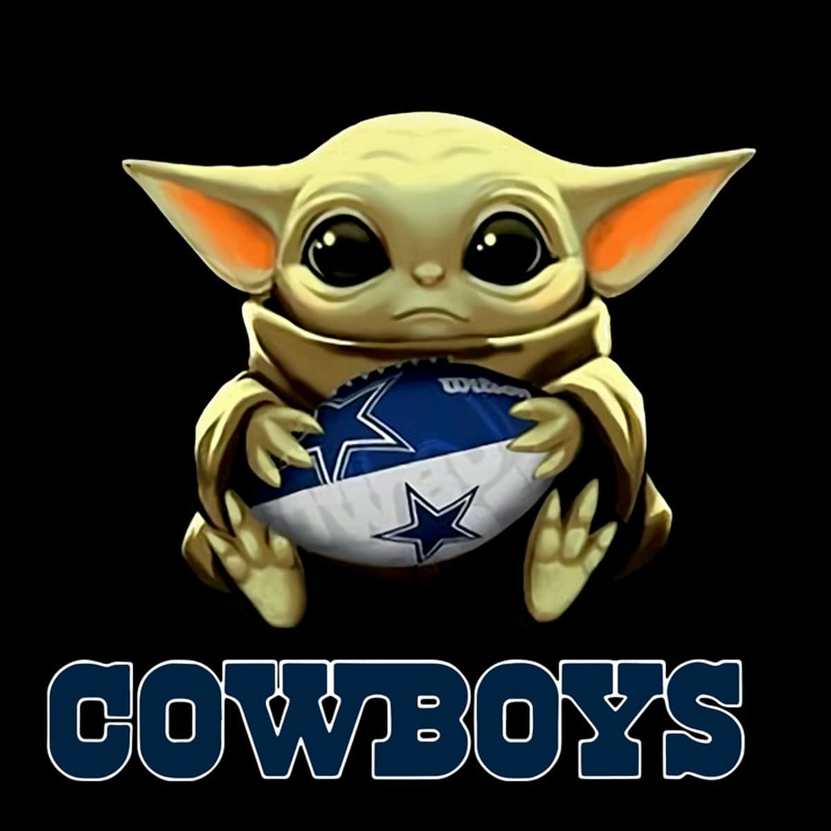 Dallas Cowboys Baby Yoda PNG File Only Instant Download - Inspire Uplift