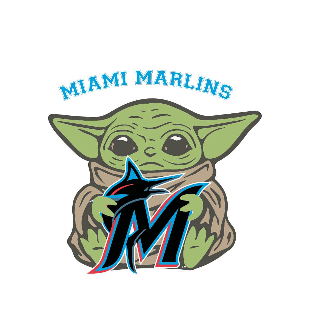 Miami Marlins Baby Yoda Sport Logo Team Gift SVG | Inspire Uplift