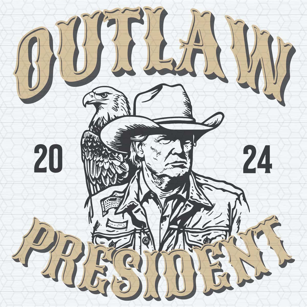 Outlaw President 2024 Trump Eagle SVG | Inspire Uplift