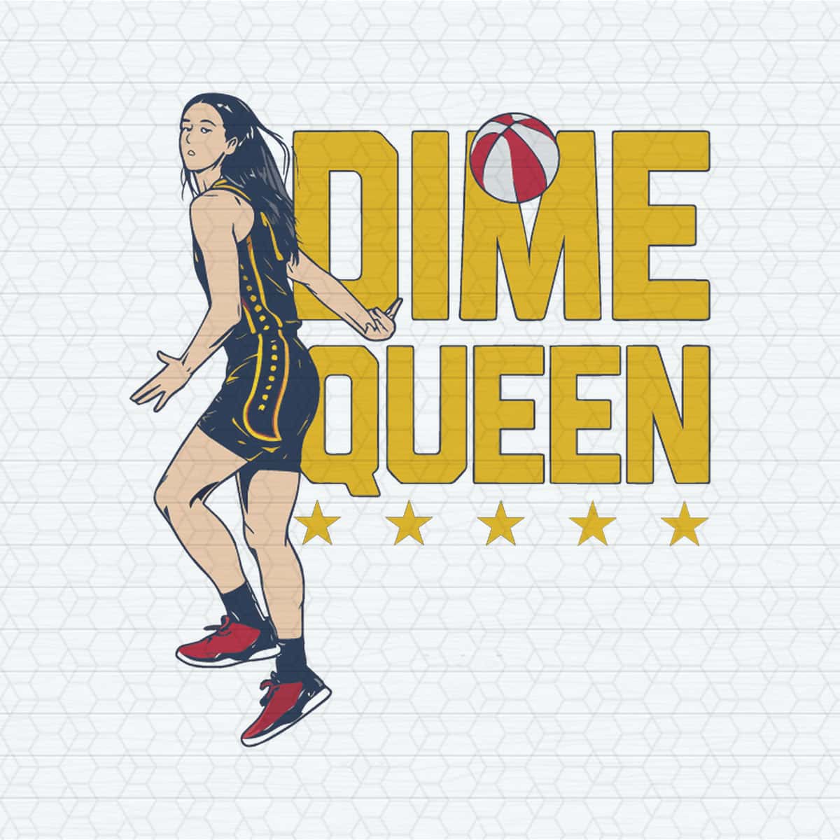 Caitlin Clark Dime Queen SVG | Inspire Uplift
