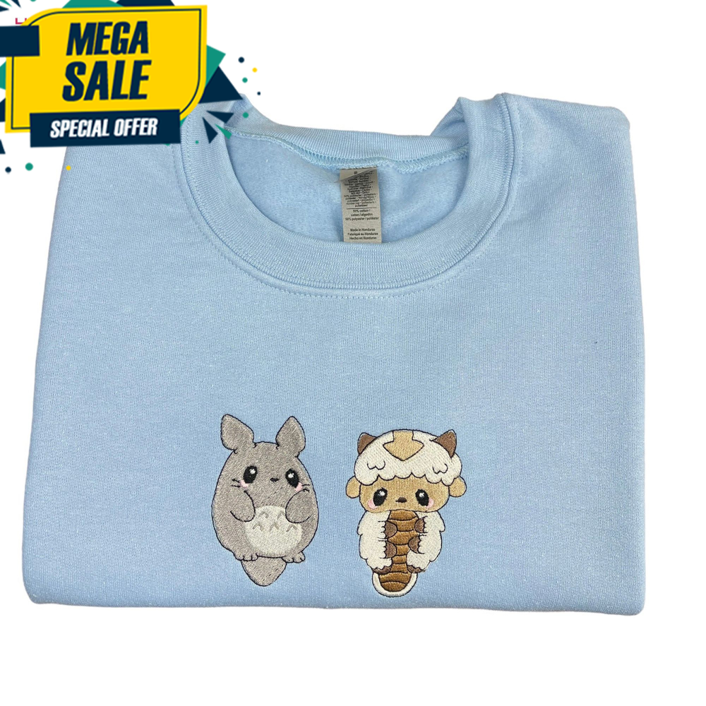 Avatar Pappa Appa x Totoro Embroidered Crewneck Flying Bison | Inspire ...