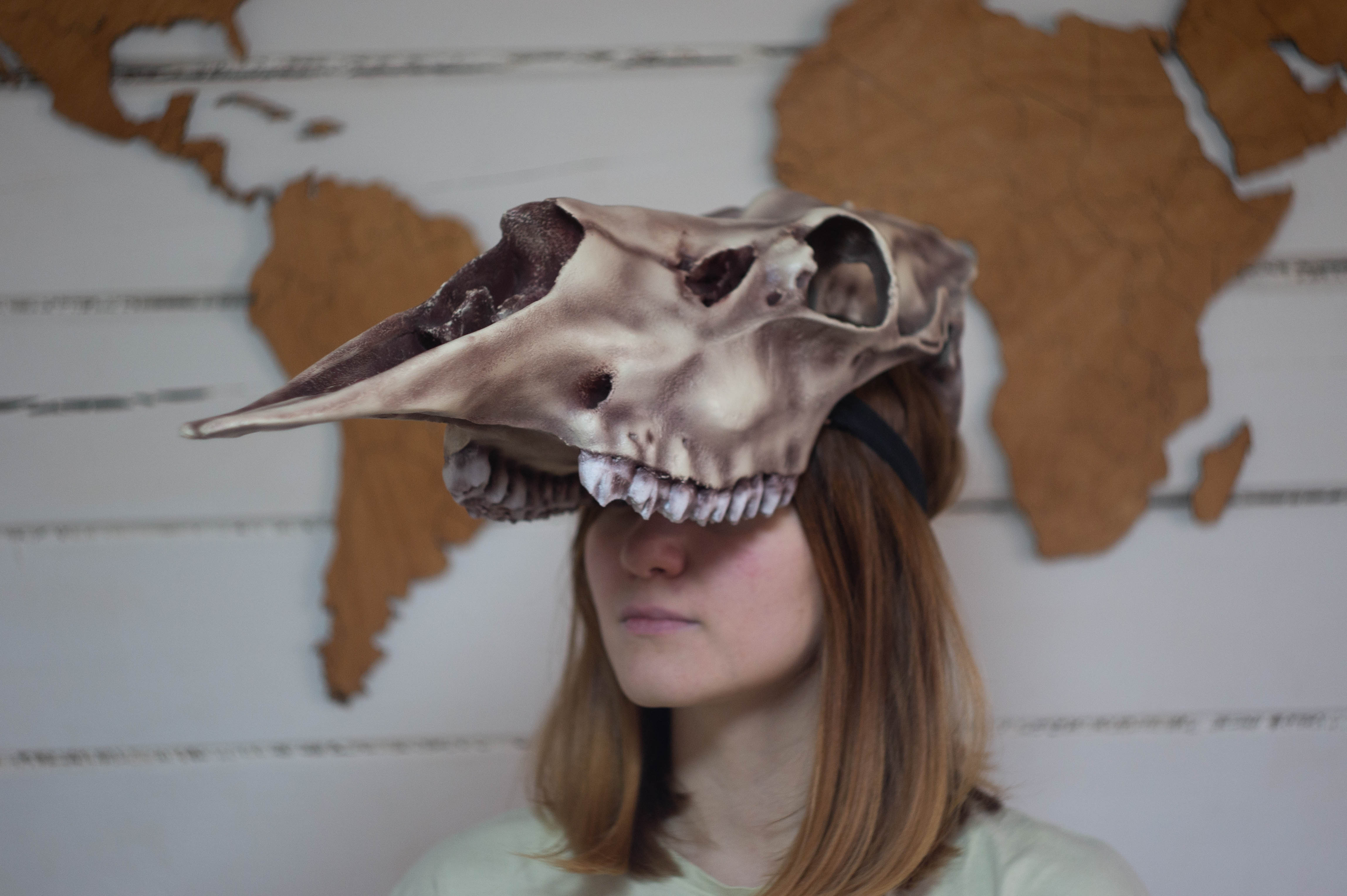 Moose Skull Helmet | Lightweight 3d Printed Elk Mask | Rreal | Inspire ...