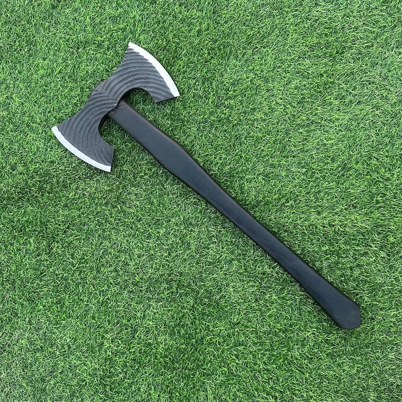 Hand Forged Double Headed Bearded Axe, Viking throwing axe E | Inspire Uplift
