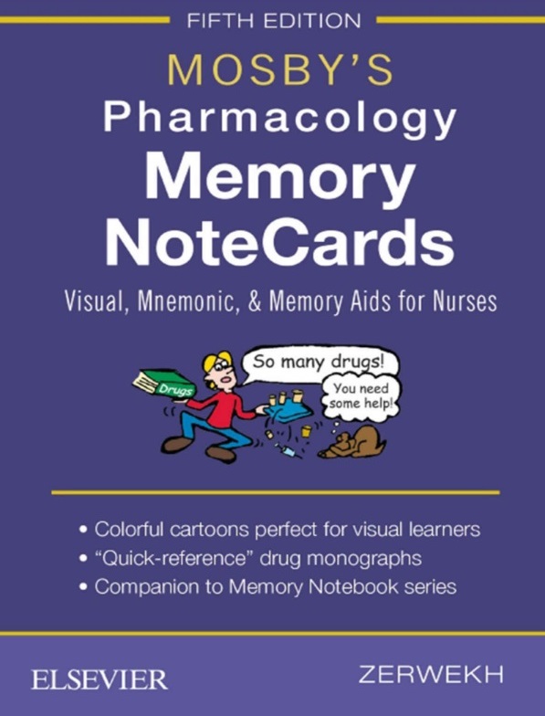 Mosbys Pharmacology Memory Notecards Visual, Mnemonic, and M - Inspire ...