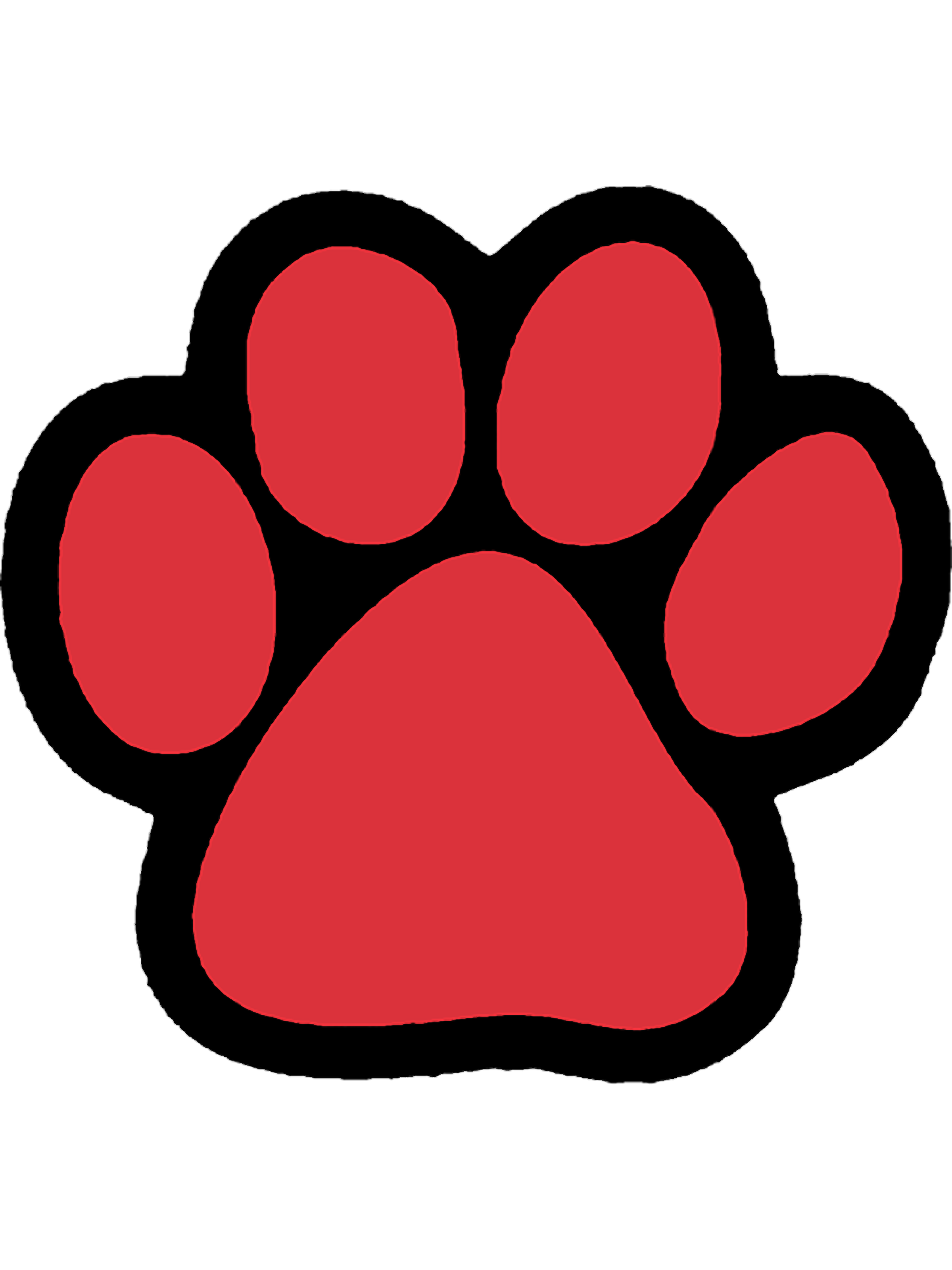 Red and black paw print (Northeastern University amp Boston - Inspire ...