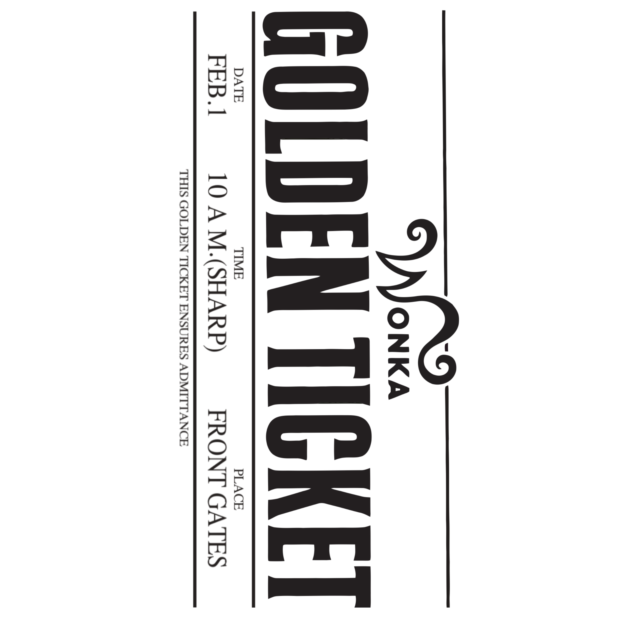 Wonka golden ticket | Inspire Uplift