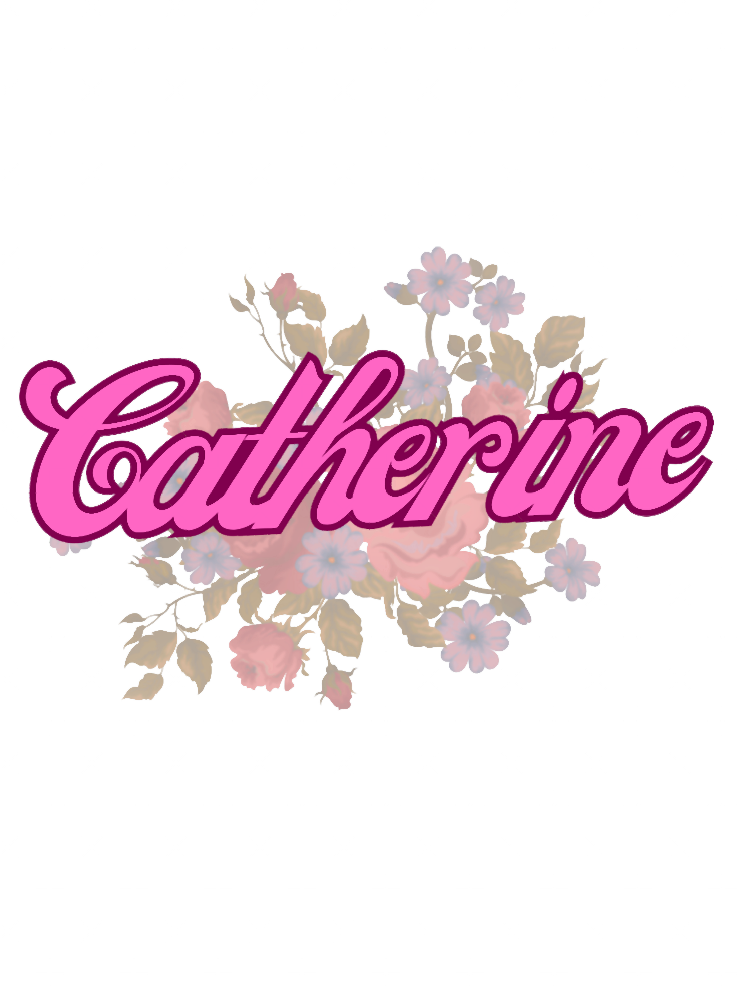 Catherine Name with Flowers | Inspire Uplift
