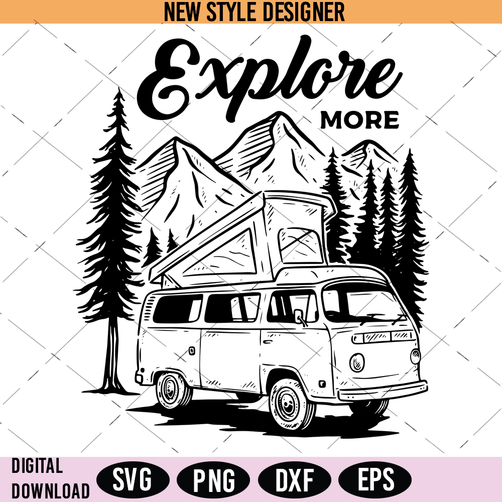 Van life SVG, Van Life Vector Graphics, Travel Trailer SVG, - Inspire ...
