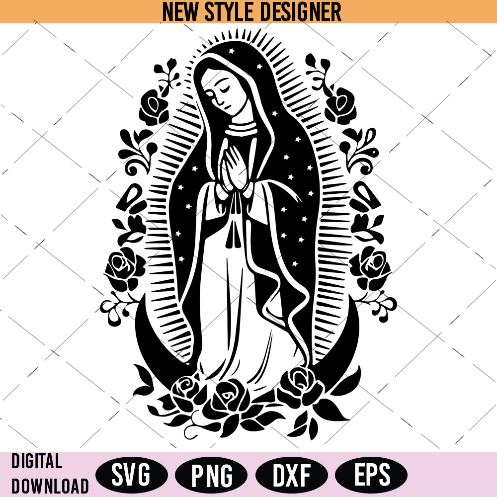 Virgin Mary SVG, Christian Religious SVG, Holy Family SVG De | Inspire ...