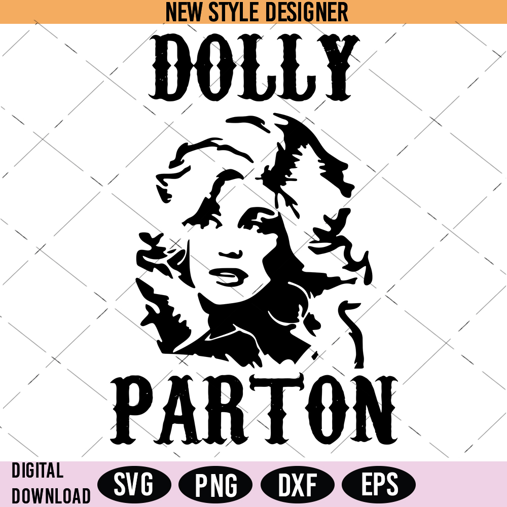 Dolly Parton Portrait Clipart, Singer Icon SVG, Dolly Parton | Inspire ...
