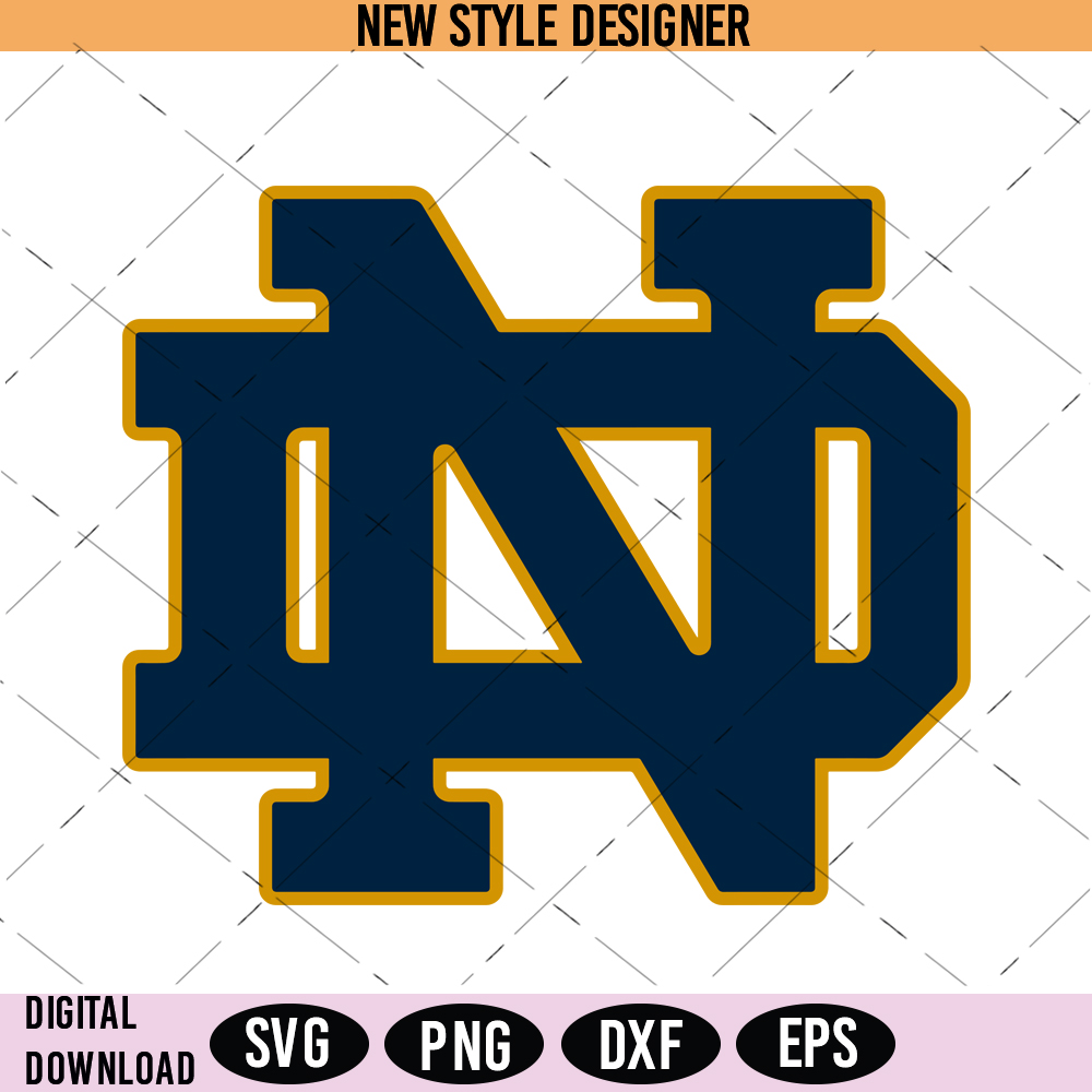 Notre Dame SVG, Notre Dame Irish SVG, Football PNG, Instant | Inspire ...