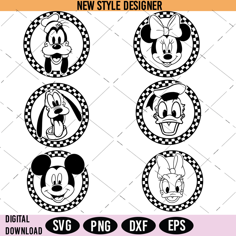 Disney character SVG bundle, Mouse and Friends Silhouette, M | Inspire ...