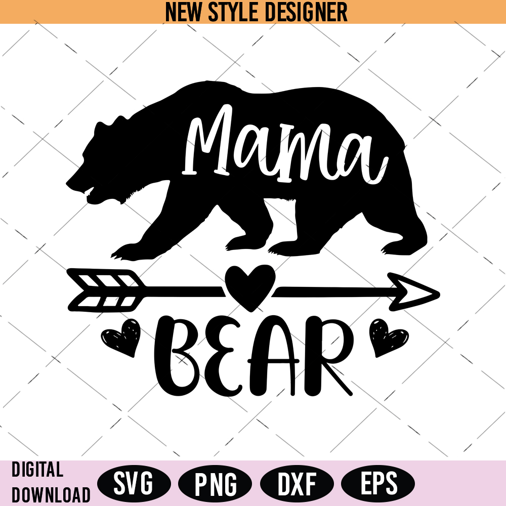 Mother bear SVG, Mama bear clipart SVG, Bear Mama Svg, Insta | Inspire ...