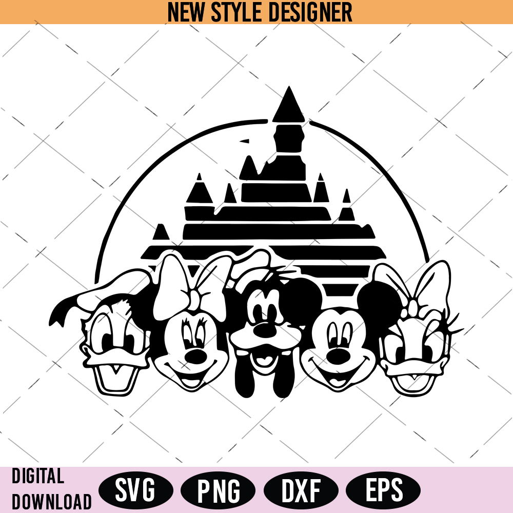 Disney character SVG, Mickey Mouse SVG, Disney cartoon chara | Inspire ...