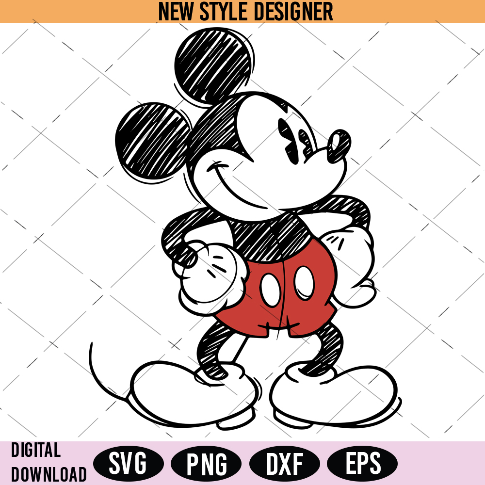 Retro Mickey Svg, Mickey Svg, Mickey Mouse Svg, Disney Svg, | Inspire ...