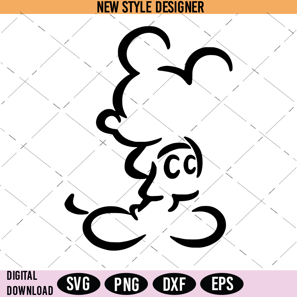 Mickey Mouse line art Svg, Mickey Mouse outline Svg, Cartoon | Inspire ... Mickey Mouse line art Svg, Mickey Mouse outline Svg, Cartoon | Inspire ...