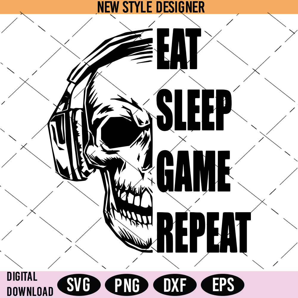 Gamer Skull Vector Art, Gaming Skull Svg, Gaming Logo Skull - Inspire ...