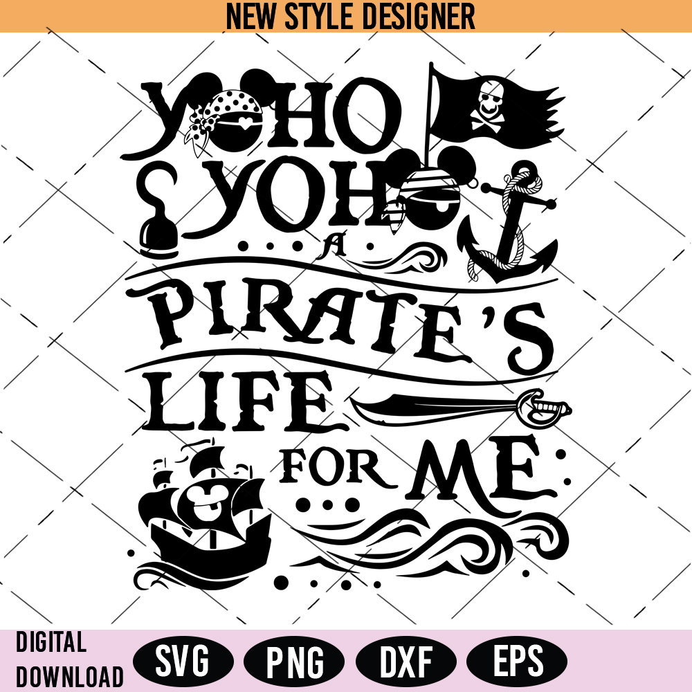 Pirate's Life For Me Svg Png, Mouse Pirate Svg, Cruise Trip | Inspire ...