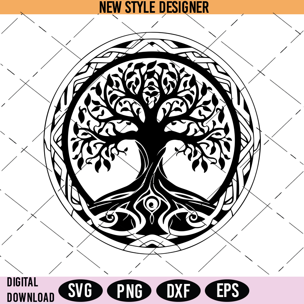 Norse World Tree Svg Png, Norse Symbol Svg, Norse Mythology - Inspire ...