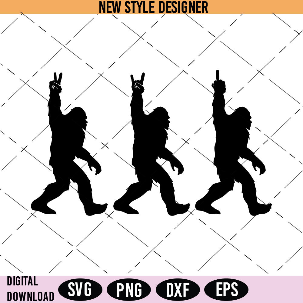 Bigfoot middle finger Svg Png, Bigfoot Svg, yeti Png, sasqua | Inspire ...