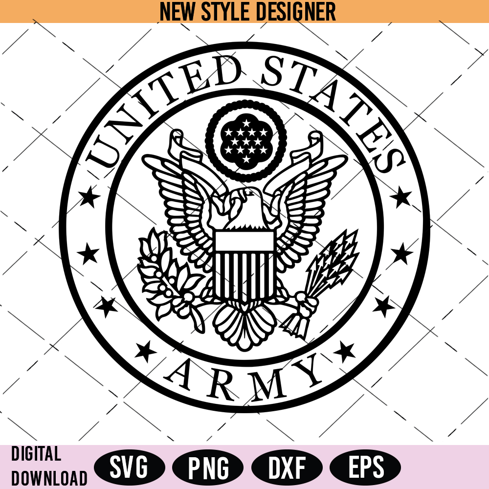 Army Emblem Svg, Military Seal Logo Svg, US Army Insignia Sv | Inspire ...