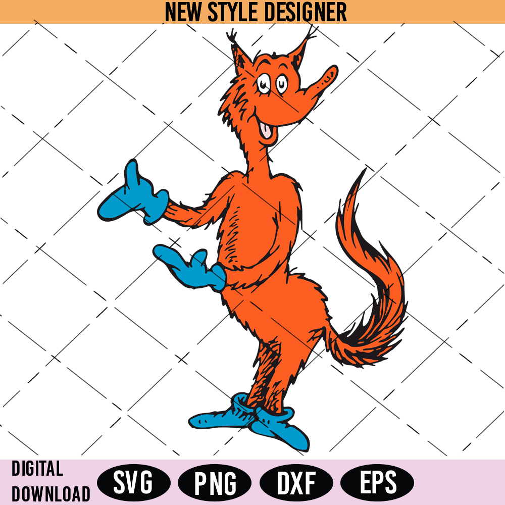 Fox In Sock Svg Png, The Thing Svg, Reading Svg, Cat In The | Inspire ...