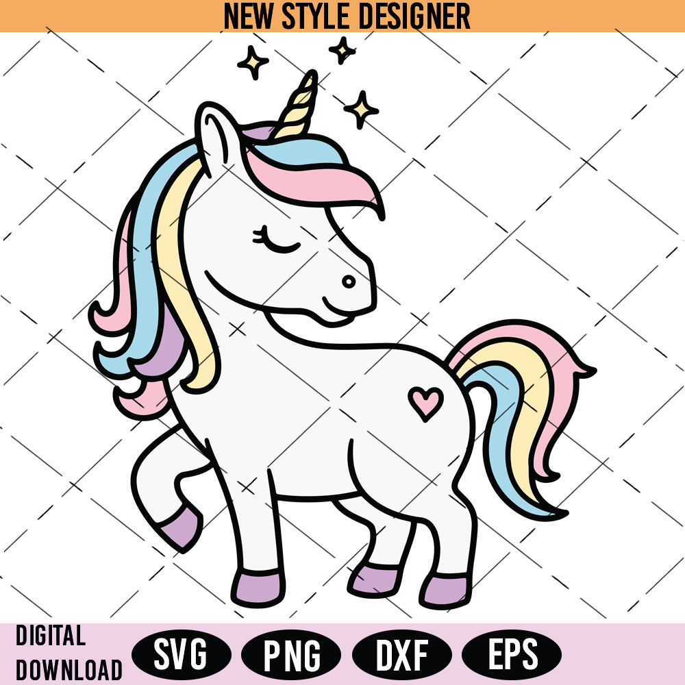 Baby Unicorn Svg Png, Magical Rainbow Unicorn Svg, Cute Unic | Inspire ...