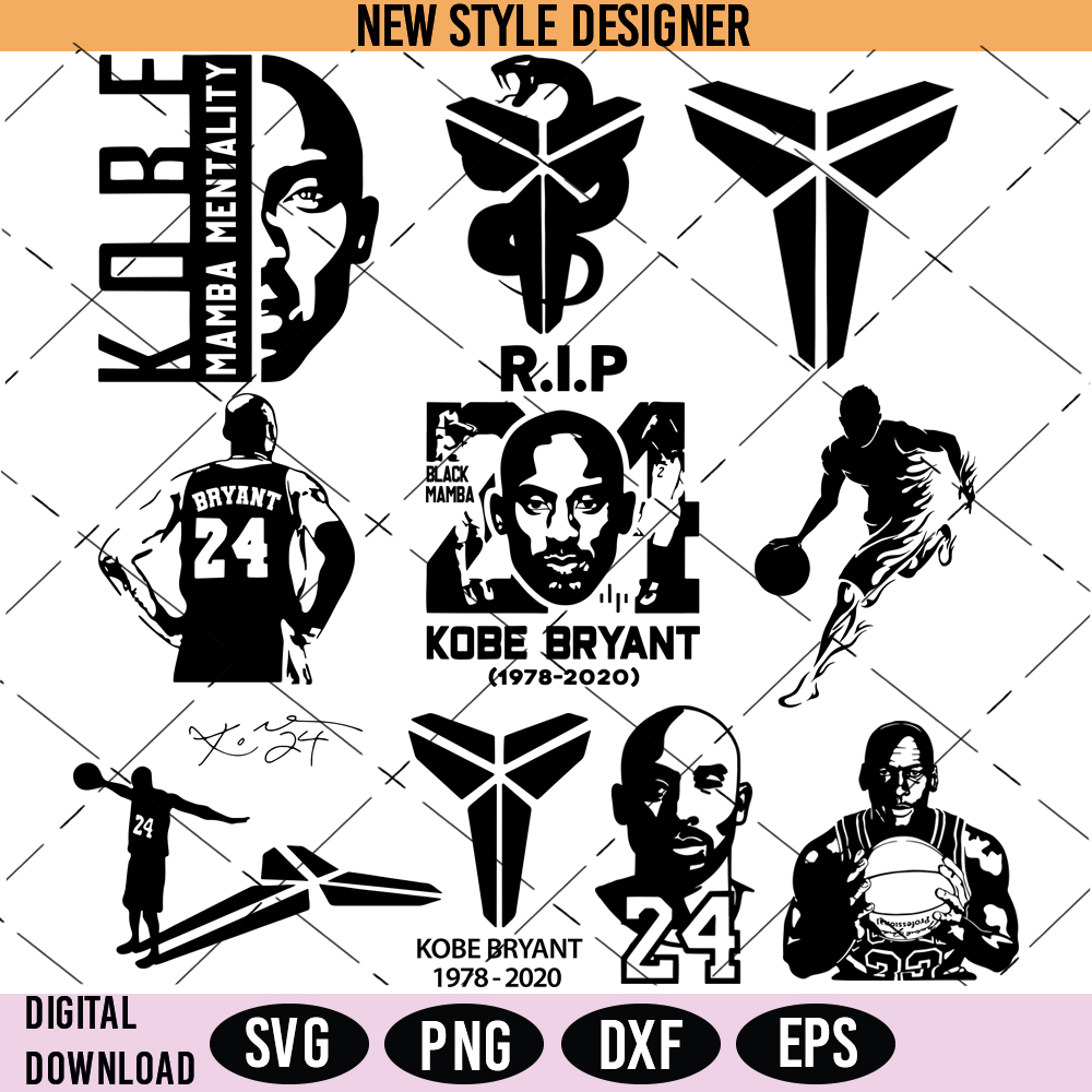 Pack Kobe Bryant Svg Png Bundle, Basketball Legend Svg, Kobe | Inspire ...