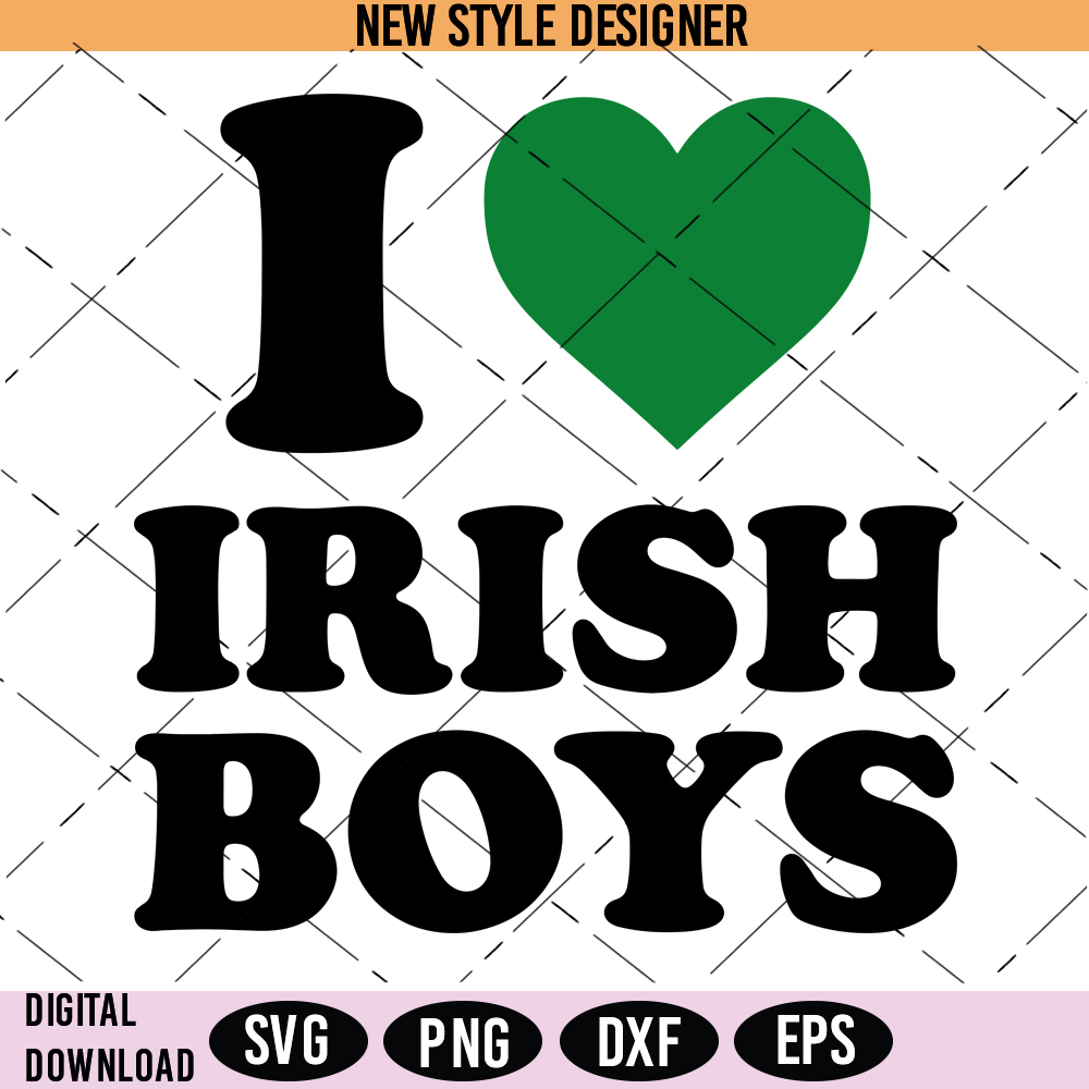I Love Irish Boys Svg, Irish Pride Svg, Shamrock Heart Svg, | Inspire ...