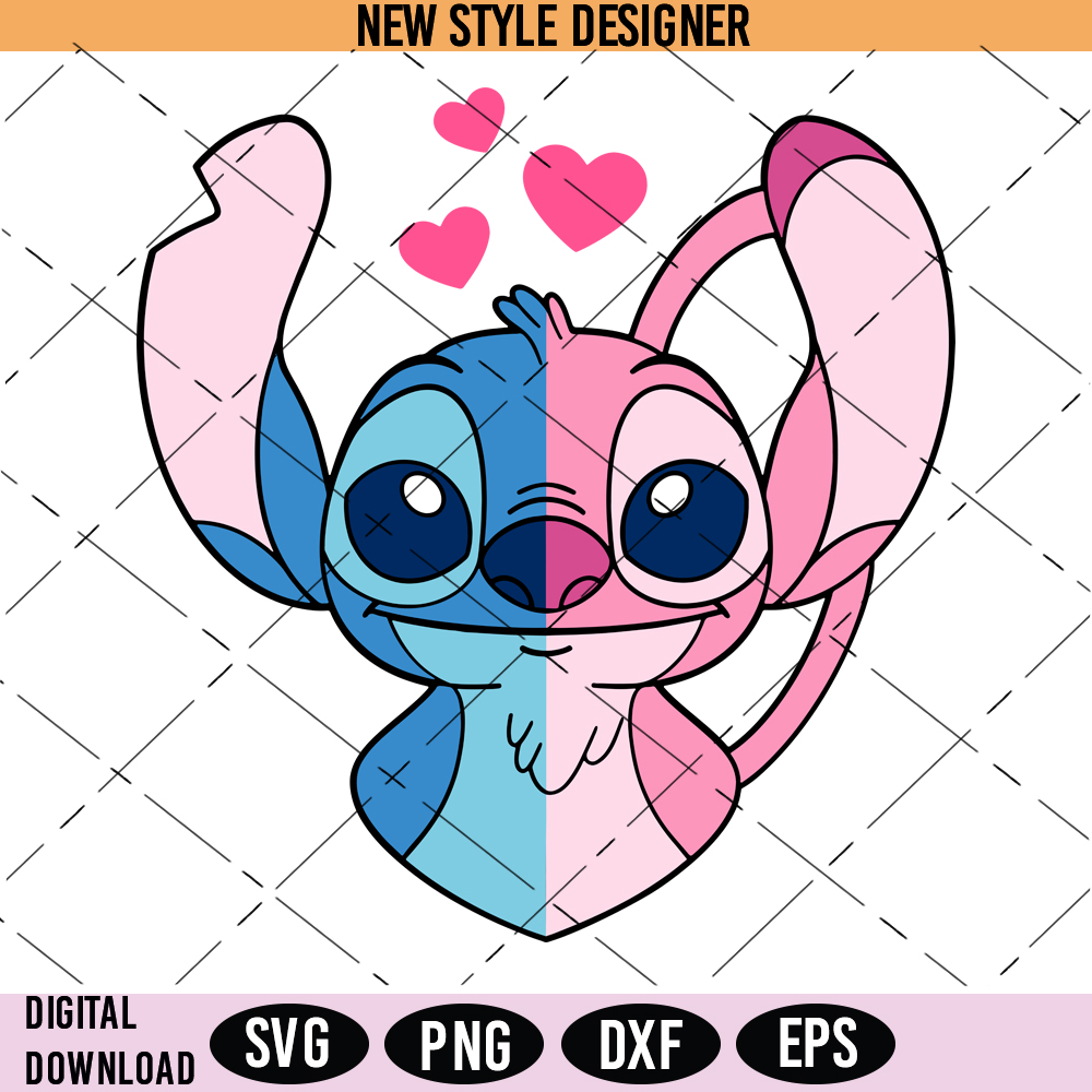Disney Stitch SVG, Cute character SVG designs, Cartoon love | Inspire ...