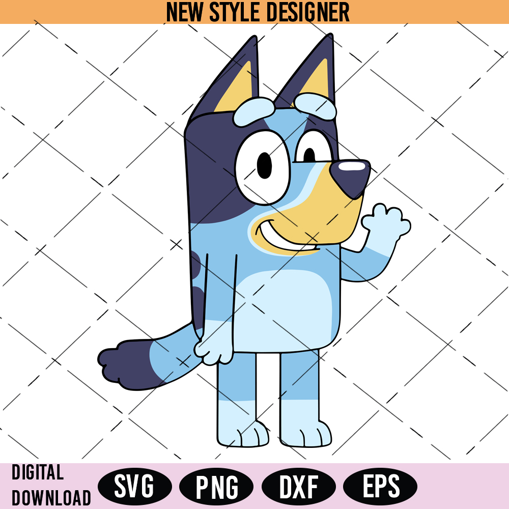 Bluey Wave Layered Svg, Bluey Svg, Cartoon SVG, Children's s - Inspire ...