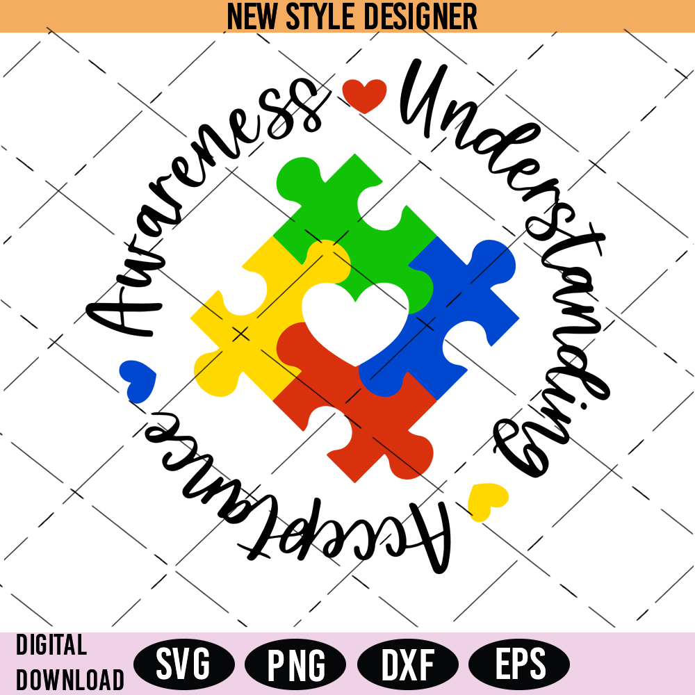 Autism Awareness Understanding SVG, Autism SVG, PNG, DXF, EP | Inspire ...