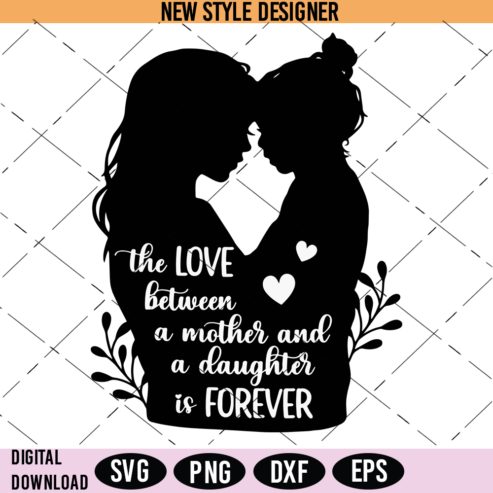 Mother and Daughter Svg, Family silhouette SVG, Png, Silhoue | Inspire ...