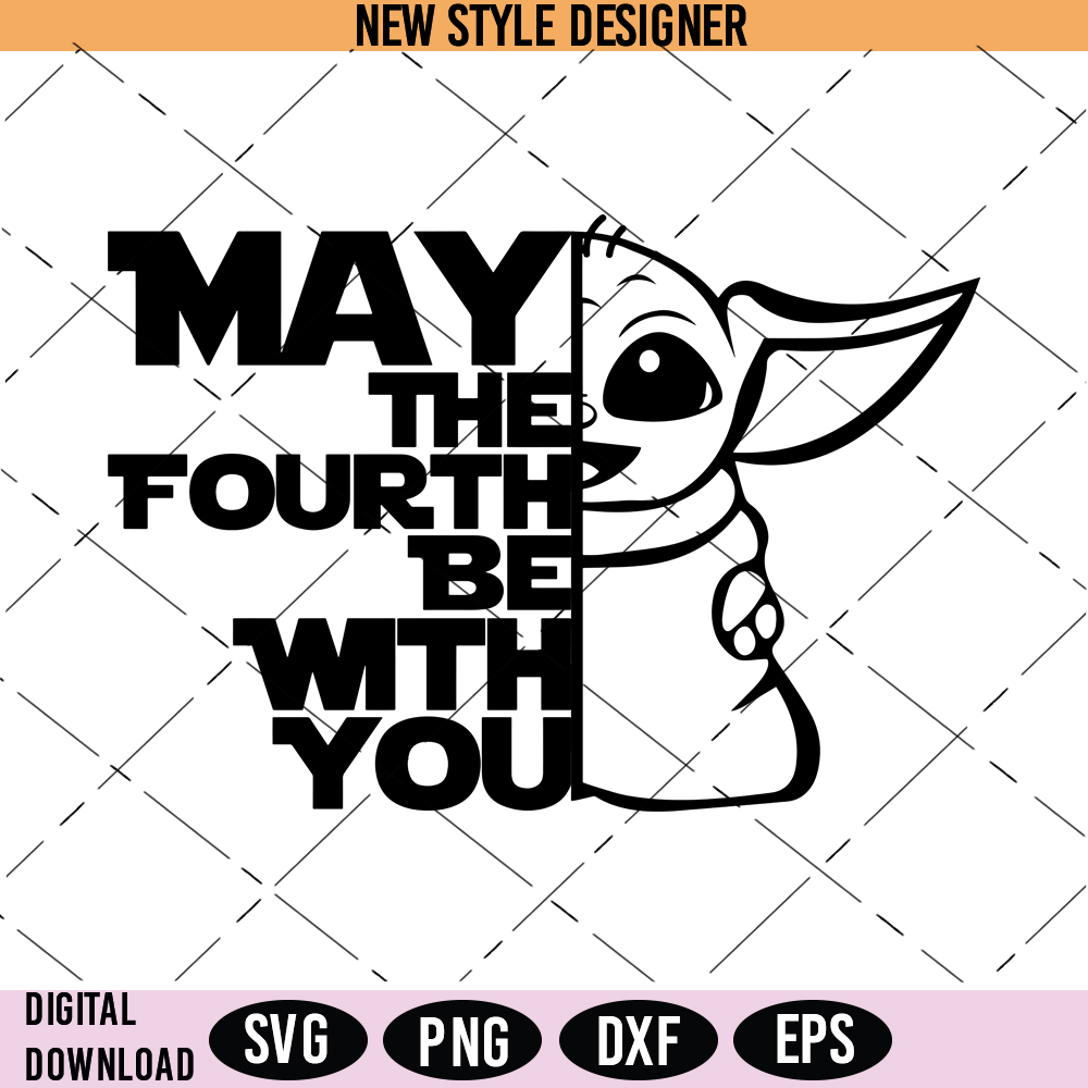 May The Fourth Be With You Svg File, Funny Cartoon Svg, Be W - Inspire ...
