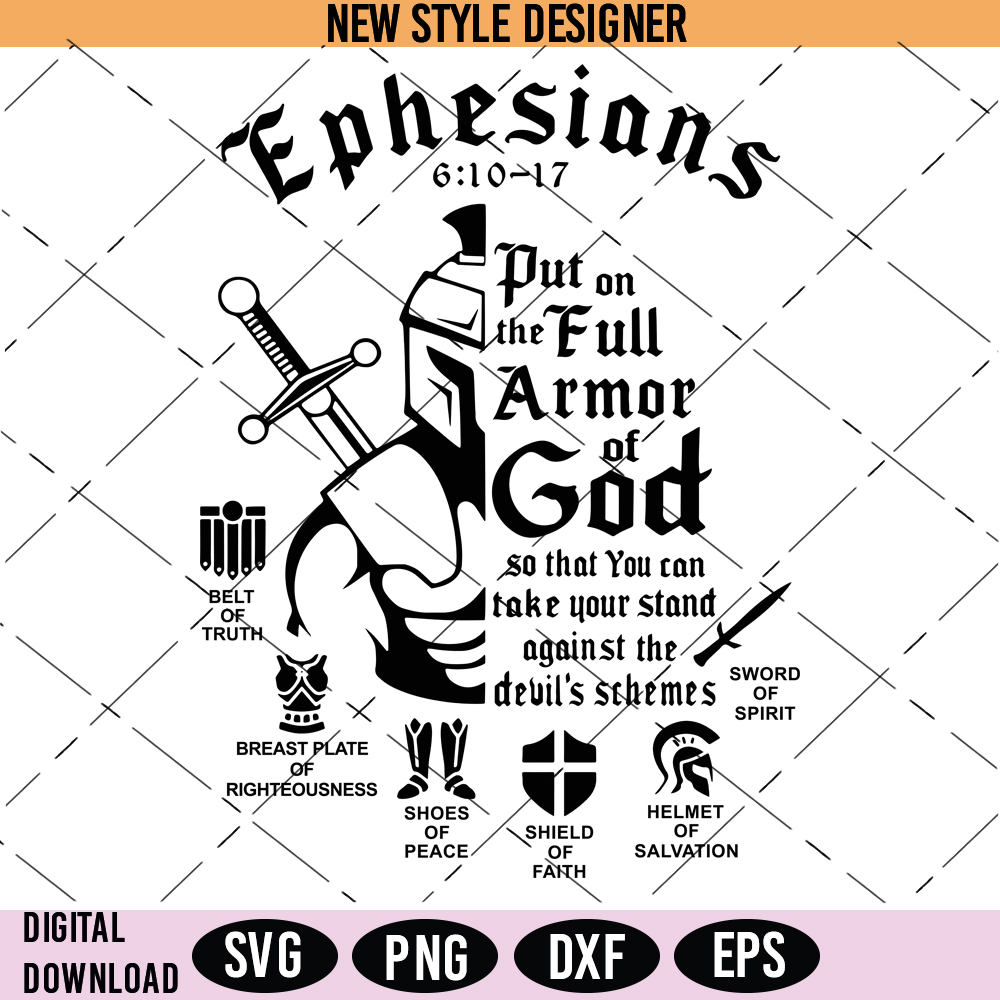 Armor of God Svg, Ephesians 6-11 Svg, Belt of Truth Svg, Ins | Inspire ...