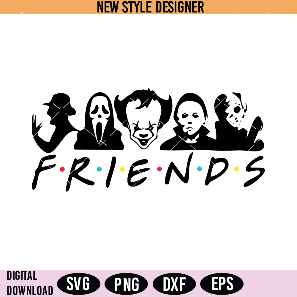 Friends Horror Character Svg, Horror Svg, Horror friends Svg - Inspire ...