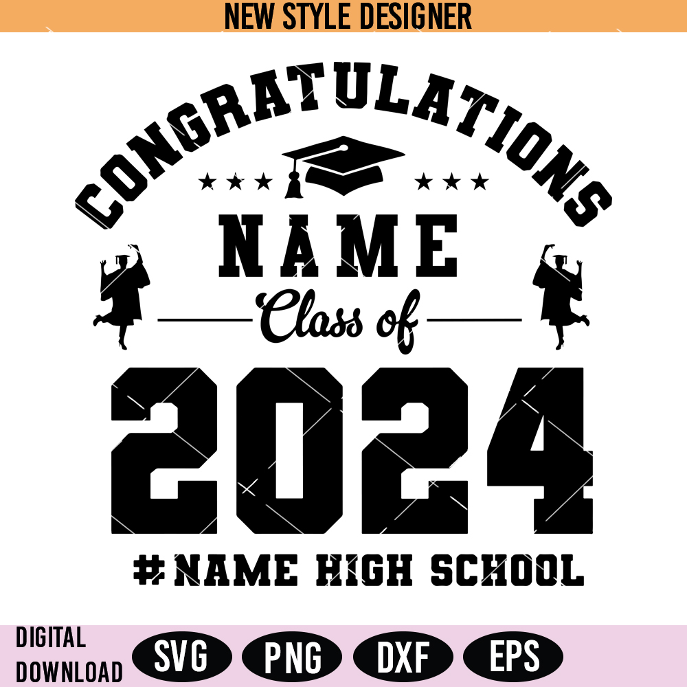 Congratulations Class of 2024 Svg Png, Graduation 2024 svg, | Inspire ...