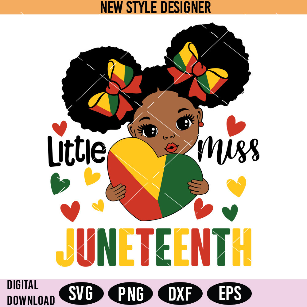 Little Miss Juneteenth Svg Png, Juneteenth Shirt, Cut File S | Inspire ...