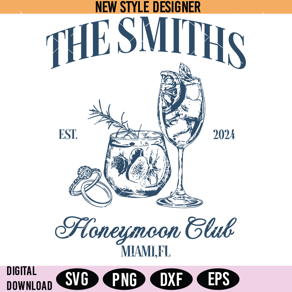 Honeymoon Social Club Svg Png, Just Married Svg, Honeymoon C | Inspire ...