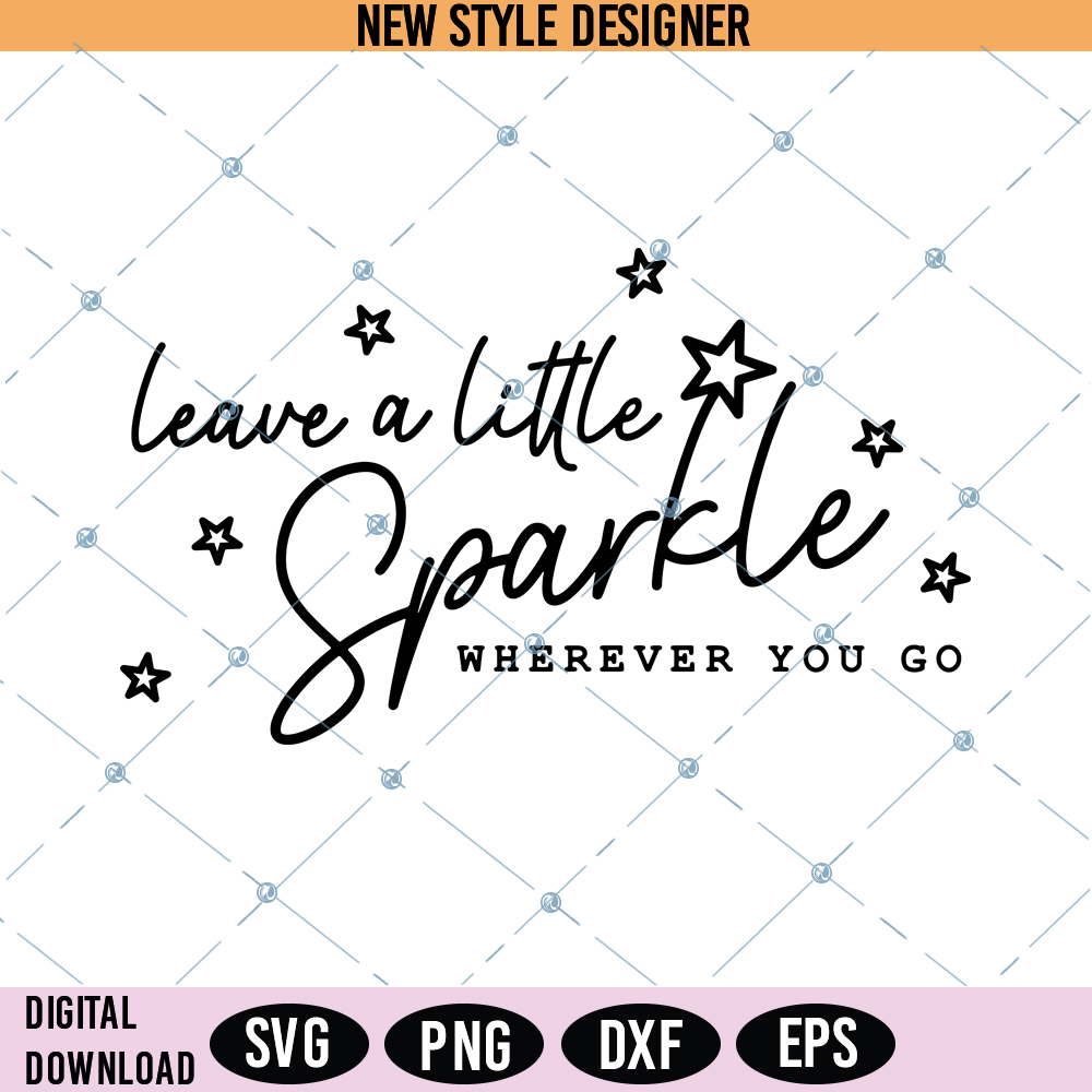 Leave Sparkle Svg | Inspire Uplift
