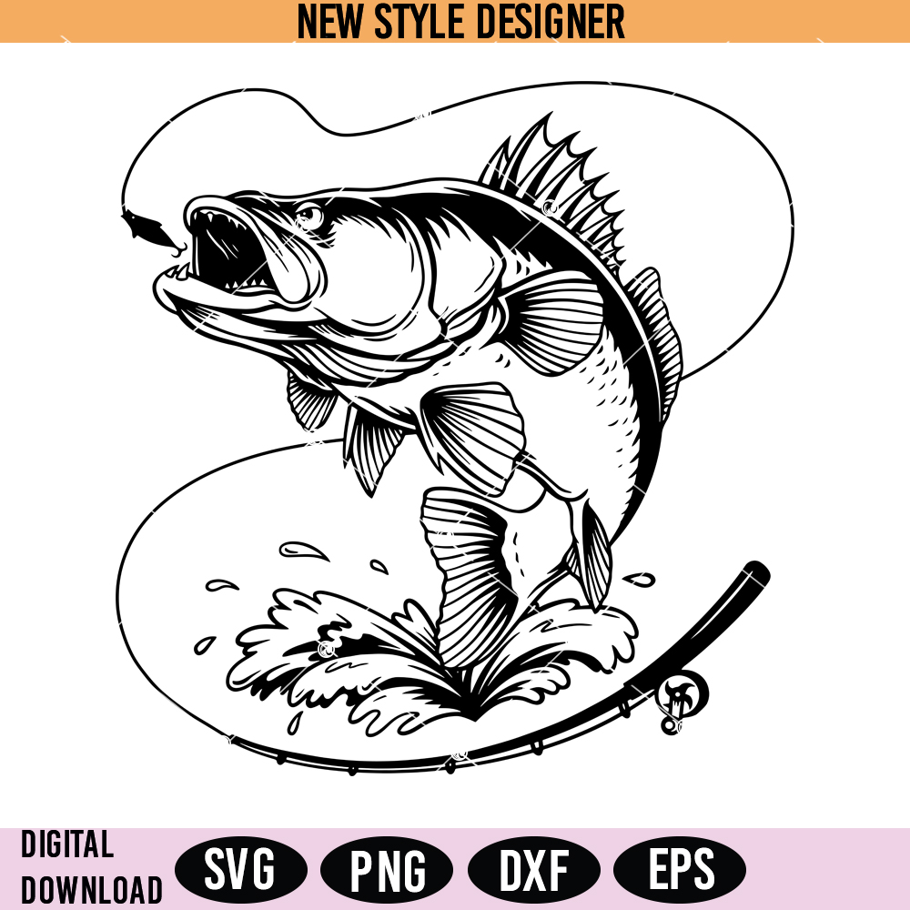 Walleye Fishing Svg Png, Fishing Svg, Walleye Fish Png, Inst | Inspire ...