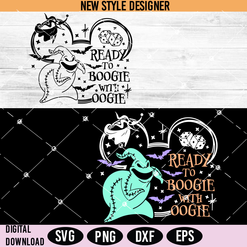 Boogie with Oogie Svg Bundle, Zero Ghost Svg, Png, Digital D | Inspire ...