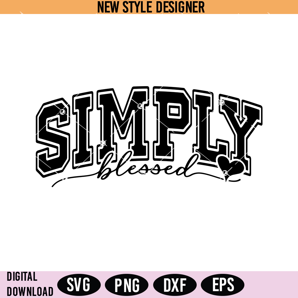 Simply Blessed SVG Png, Blessed Svg, Thanksgiving Svg, Digit | Inspire ...