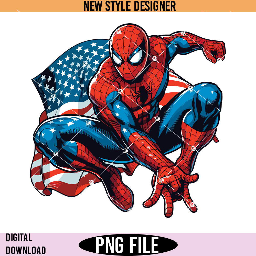 Super Hero 4th Of July Png, American Flag Png, Digital Downl | Inspire ...