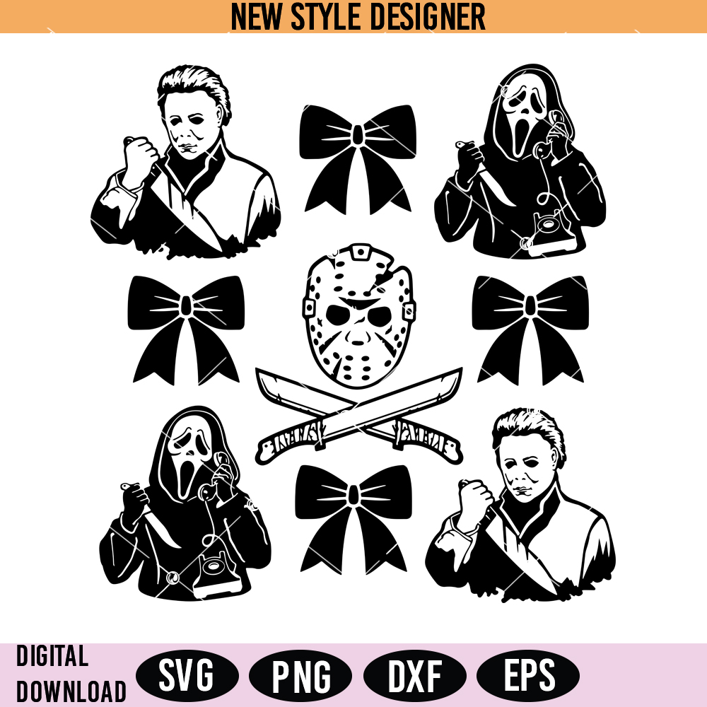 Horror Halloween Svg, Scary movie png, Halloween SVG, Png, D | Inspire ...