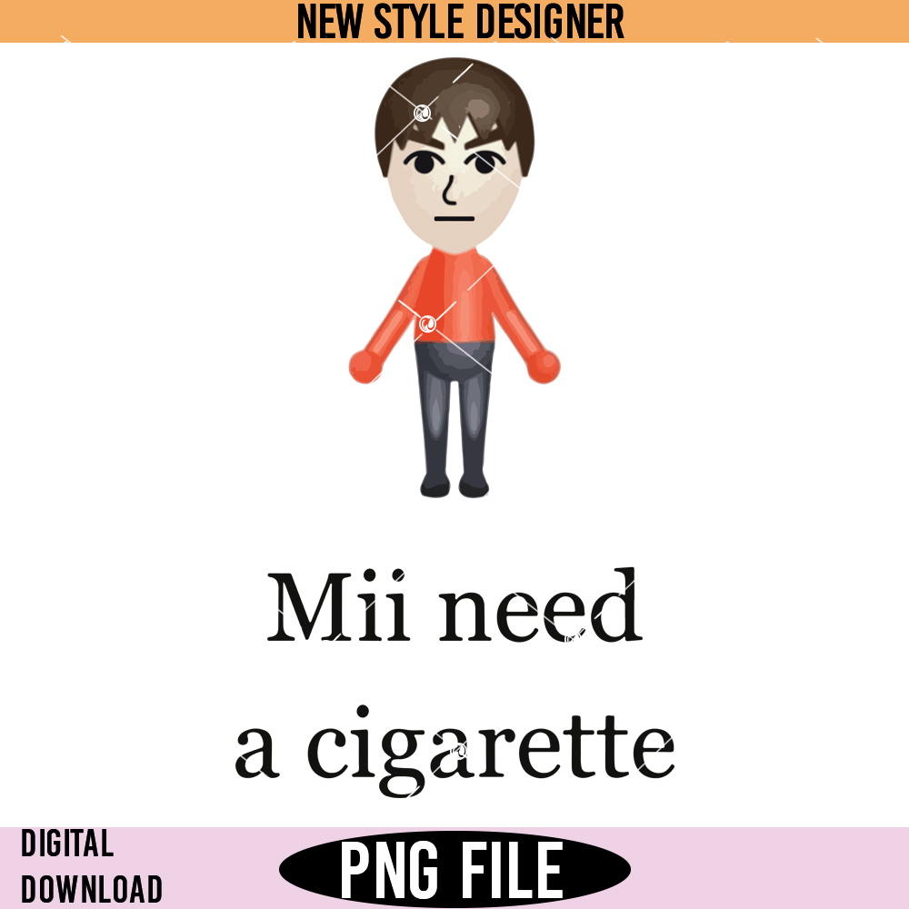 Original Mii Need A Cigarette Png, Funny Mii Wii Png, gamer - Inspire ...