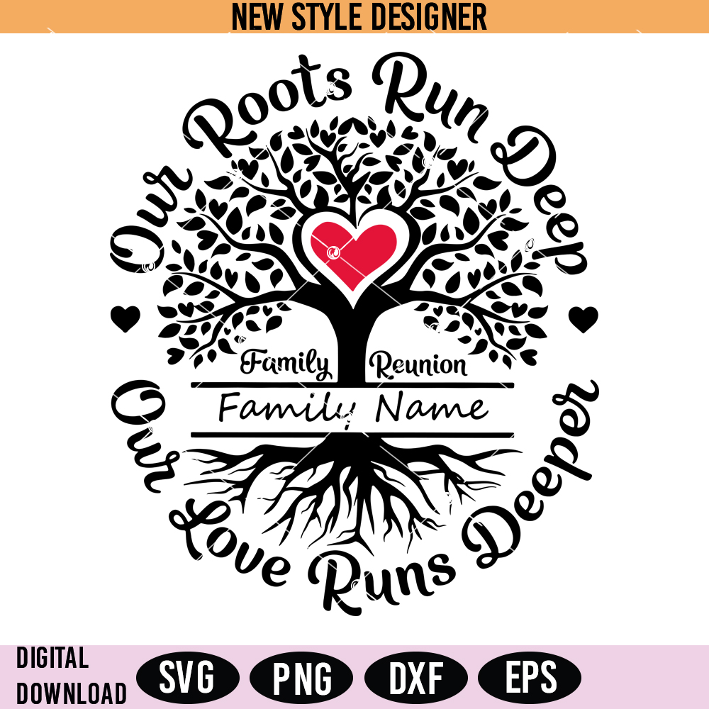 Our Roots Run Deep Svg, Our Love Runs Deeper Svg, Custom Fam | Inspire ...