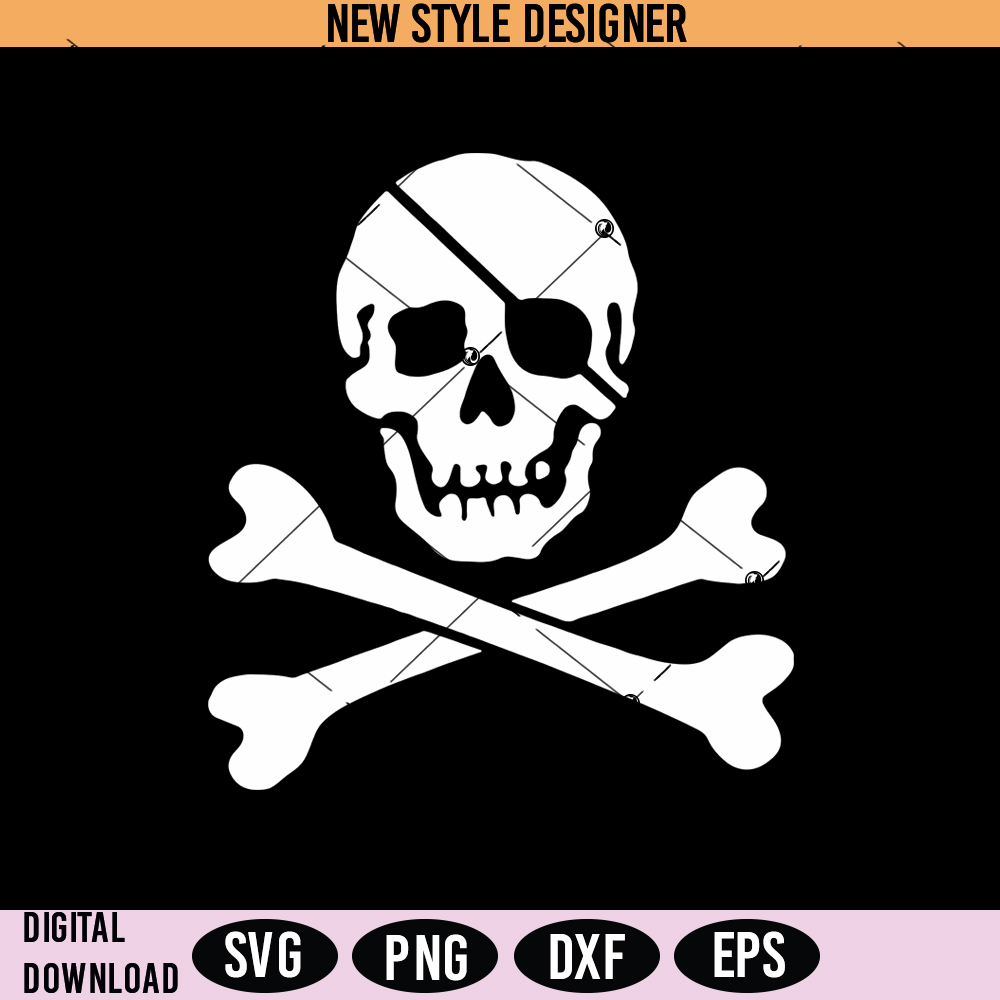 Jolly Roger Svg, Pirate Flag Svg, Pirate Skull Svg, Png, Dxf | Inspire ...