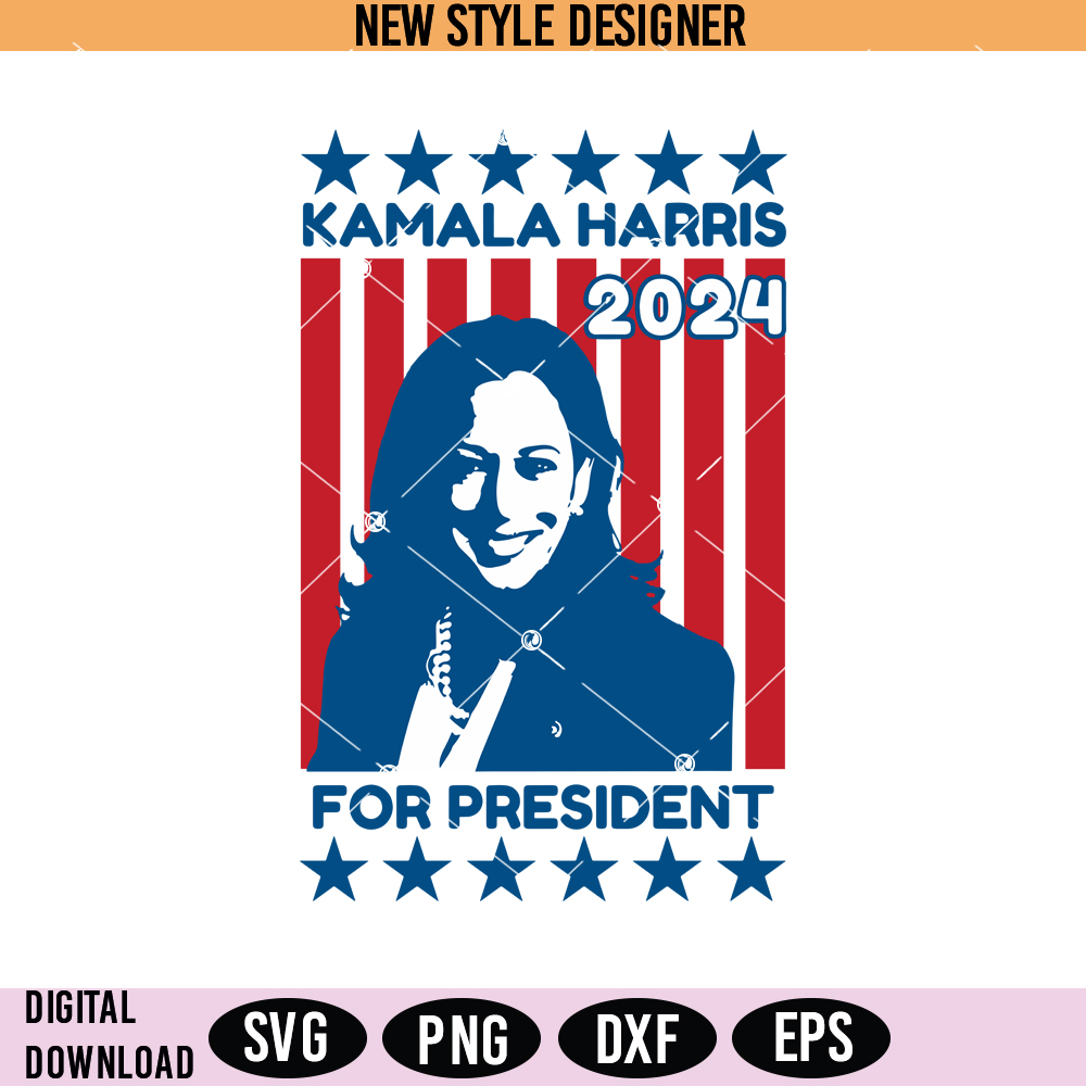 KAMALA HARRIS President Svg Png, Kamala Harris President 202 | Inspire ...
